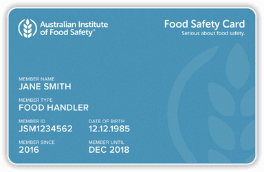 The Official Food Safety Card | Australia | AIFS