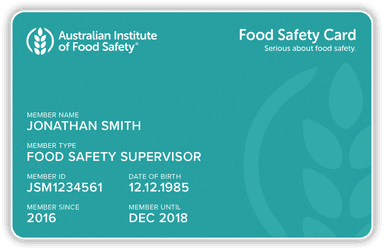The Official Food Safety Card | Australia | AIFS